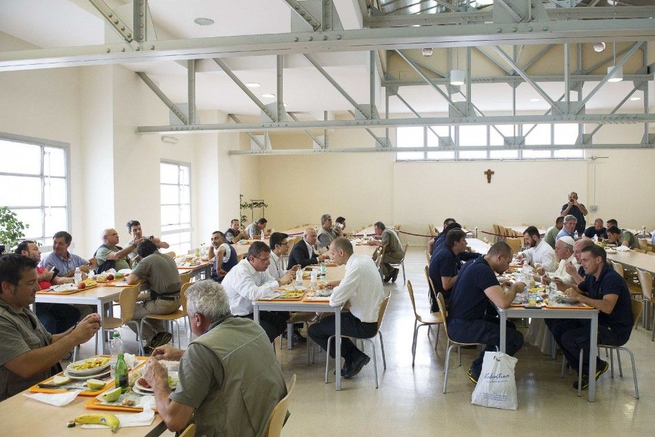 Lunch with the Gods: Pope Francis Eats with Vatican Workers in Cafeteria