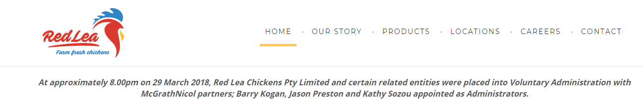 Red Lea Chickens enters voluntary administration after 60 years in business
