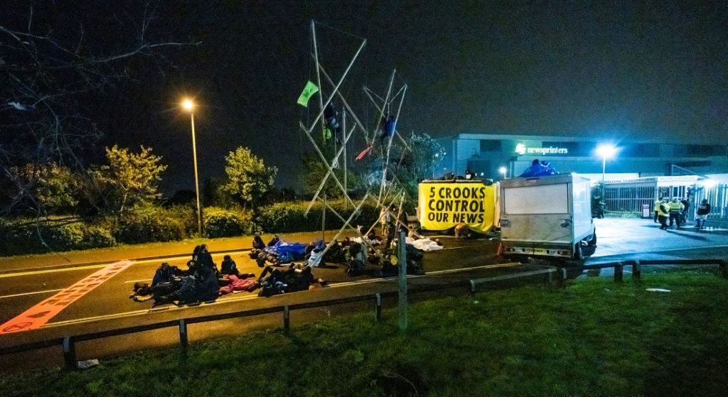 UK Charges 26 Over Printing Works Climate Protest